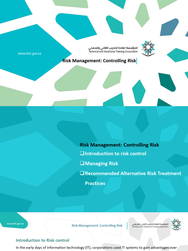 Lecture 2 Risk Control | PDF | Risk | Risk Management