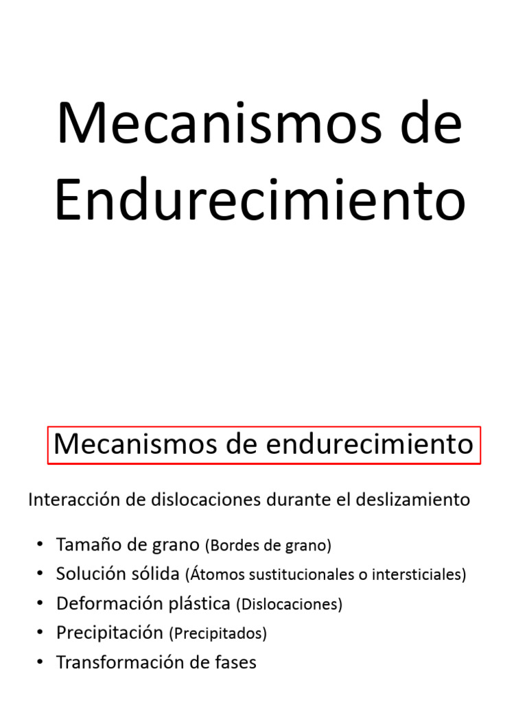 Mecanismos de Endurecimiento v1 | PDF