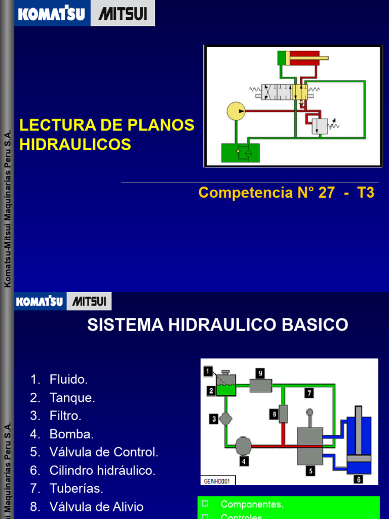 Lectura de Planos Hidraulicos Maquinarias | Descargar gratis PDF | Bomba | Neumática