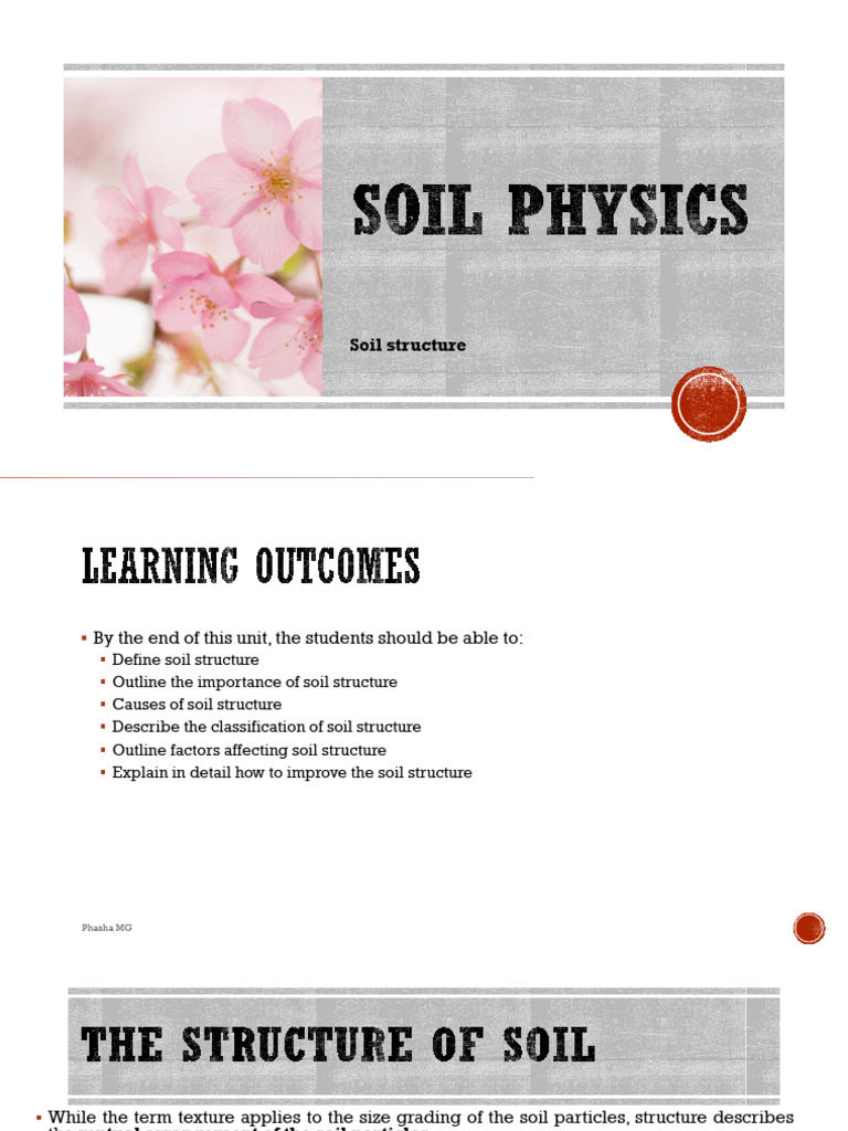 Soil physics. structure | PDF | Soil | Porosity