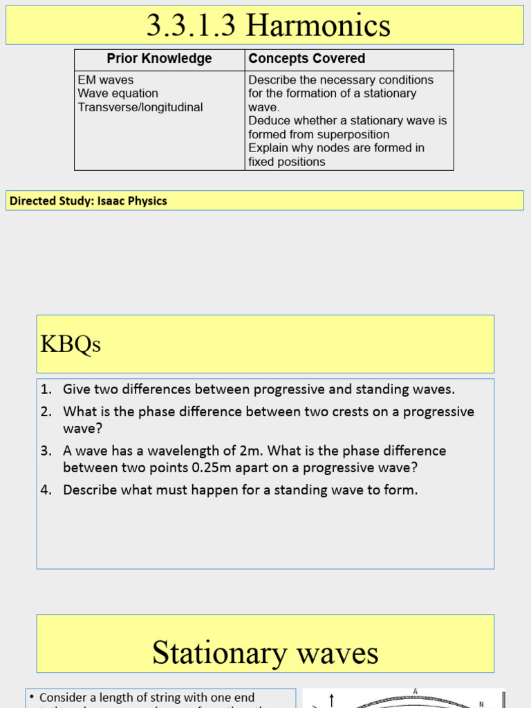 Lesson 6 Harmonics | PDF | Waves | Frequency