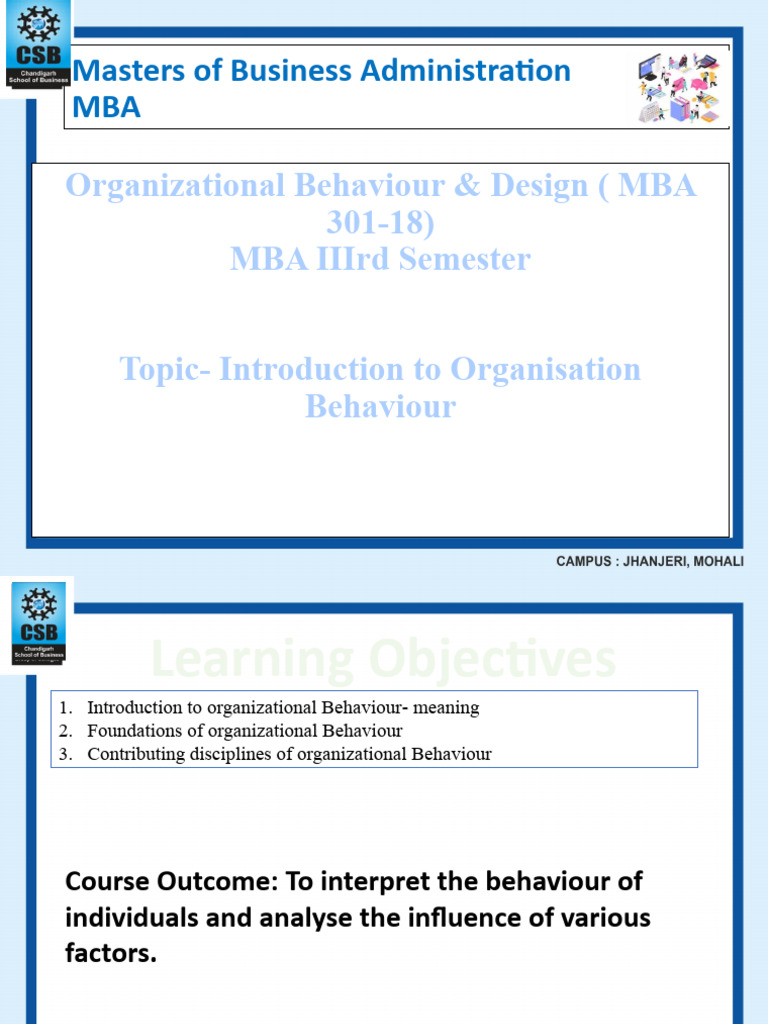 1.ob Meaning and Concept | PDF | Organizational Behavior | Behavior