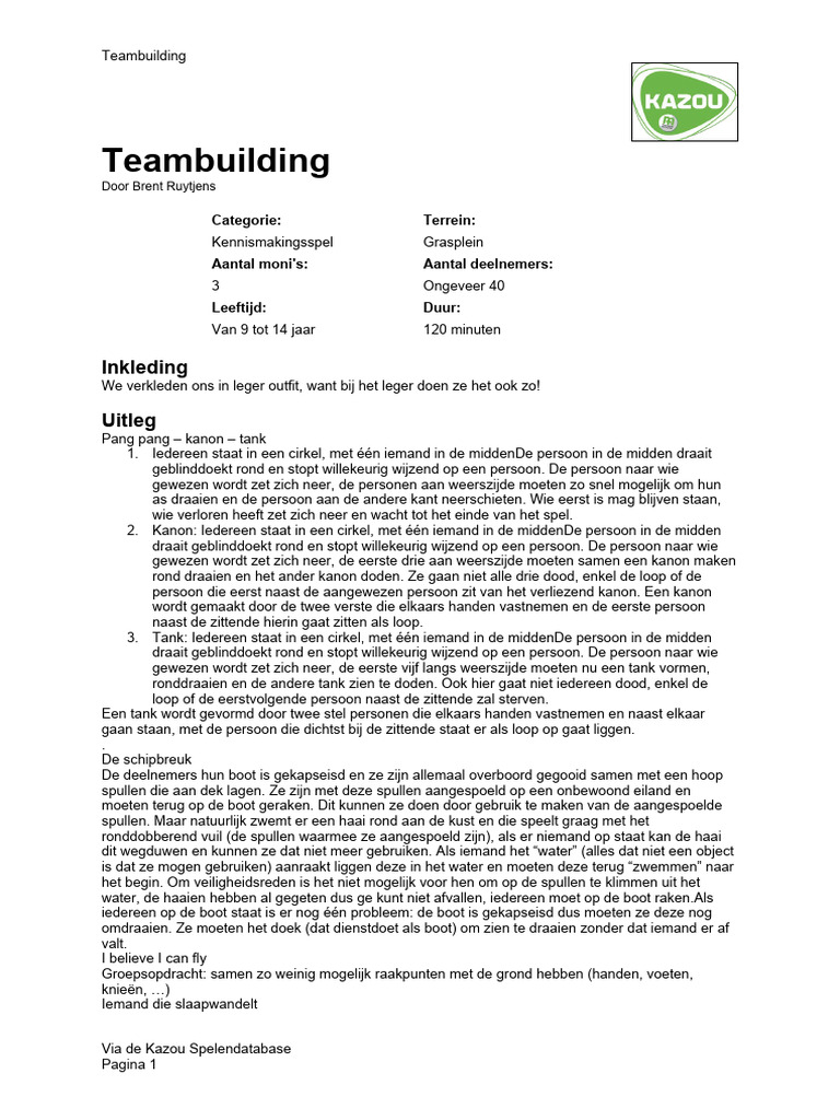 Teambuilding | PDF