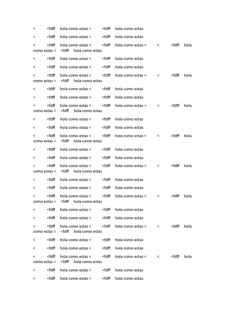 FDFF Hola Como Estas | PDF