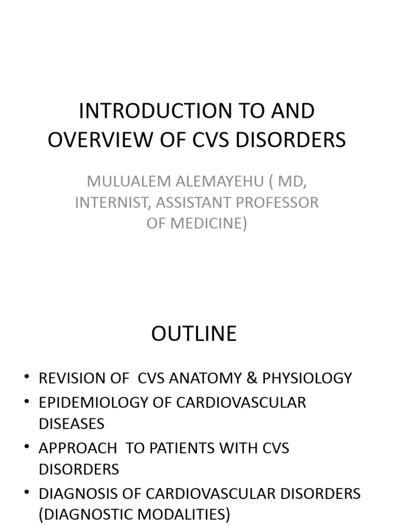 Introduction & Overview of CVS Disorders | PDF | Electrocardiography | Muscle Contraction