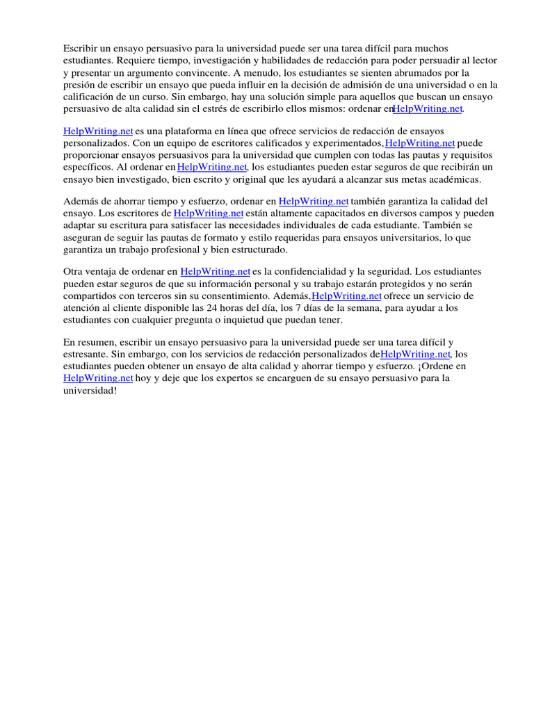 Cómo Escribir Un Ensayo Persuasivo para La Universidad | PDF | Ensayos