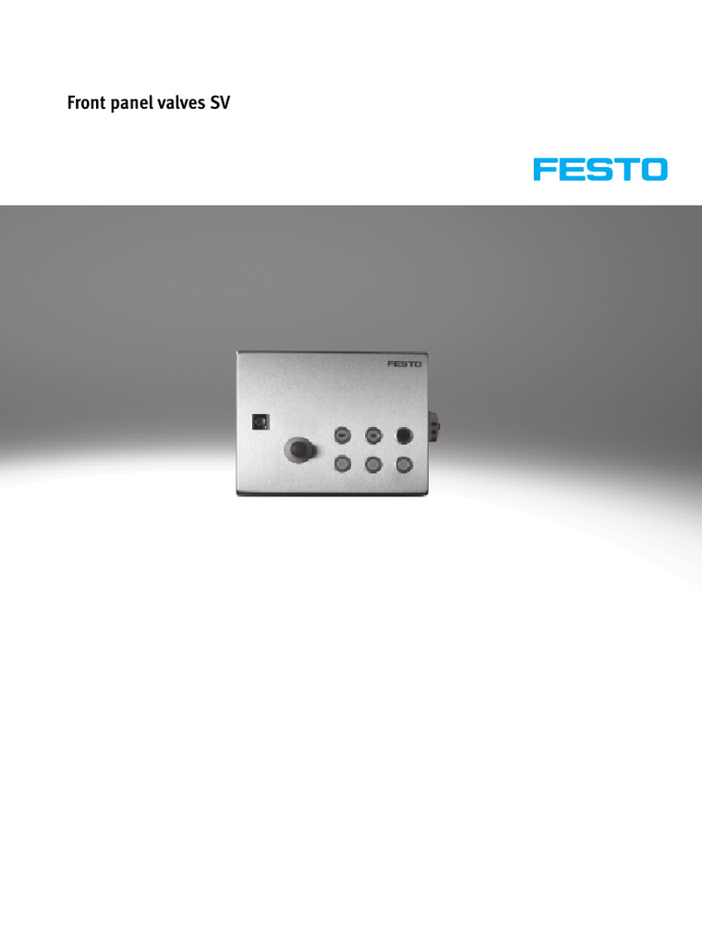 Festo Front Panel Valve Catalog | PDF | Valve | Switch