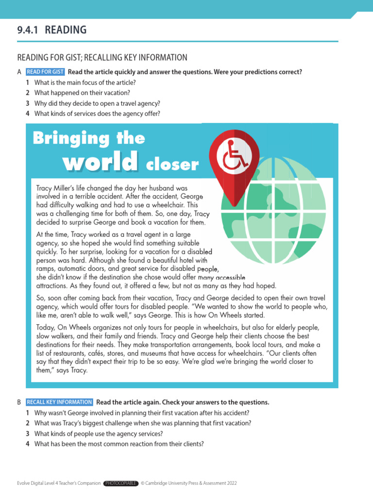 Evolve - Digital - Level 4 - Worksheets - 9.4.1 | PDF