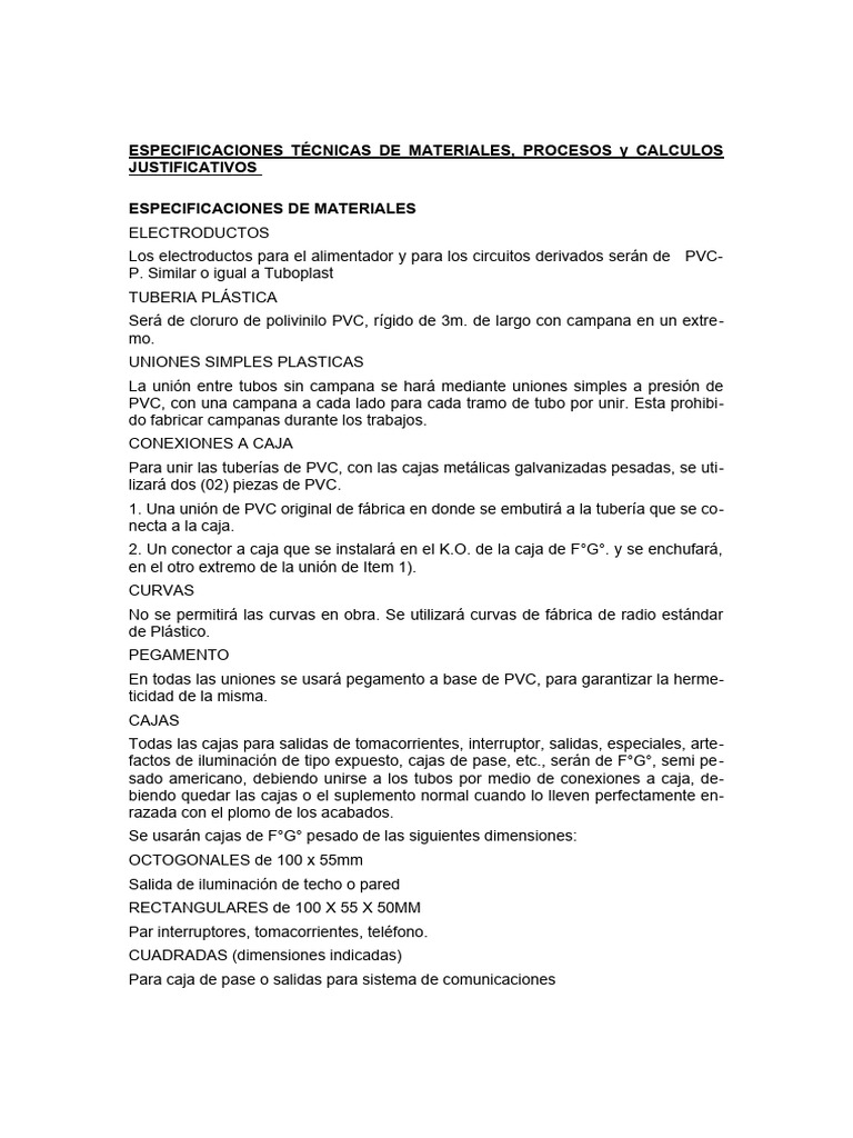 02 Especificaciones Tecnicas | PDF | Aislador (Electricidad) | Conductor electrico