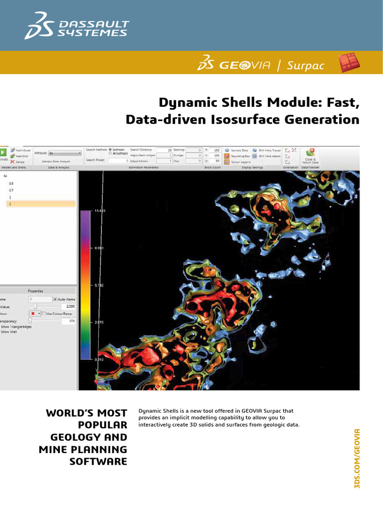 GEOVIA_Surpac_DynamicShellsDS280613A4_LR | PDF | Information Technology | Computing