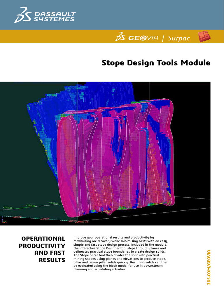 GEOVIA Surpac Stope Design ModuleDS251113A4 LR | PDF | Art | Computers