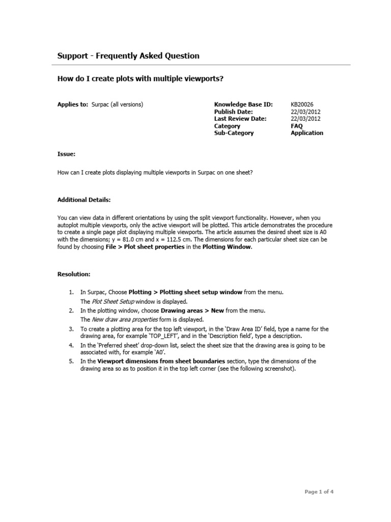 KB20026 FAQ PlottingMultipleViewports G | PDF | Menu (Computing) | Software