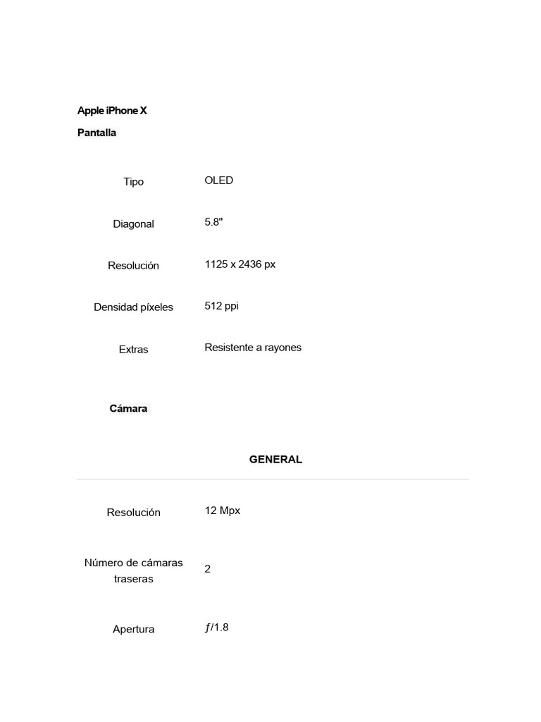 Apple Iphone X | PDF | Yo telefono | Píxel