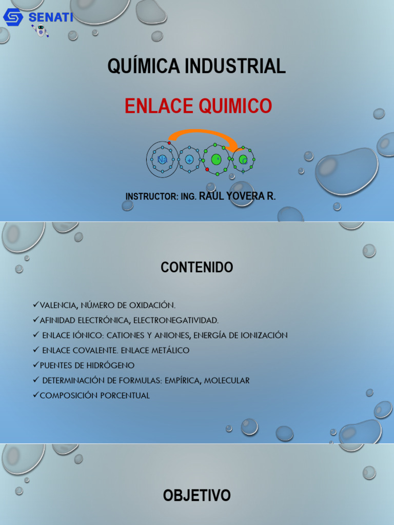 Quimica Industrial Enlace Quimico Pdf Enlace Químico Enlace Iónico