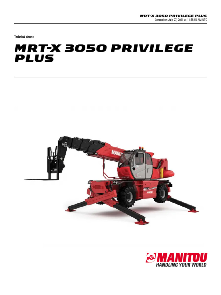 MRT-X 3050 Privilege Plus Original | PDF | Engines | Automotive Industry