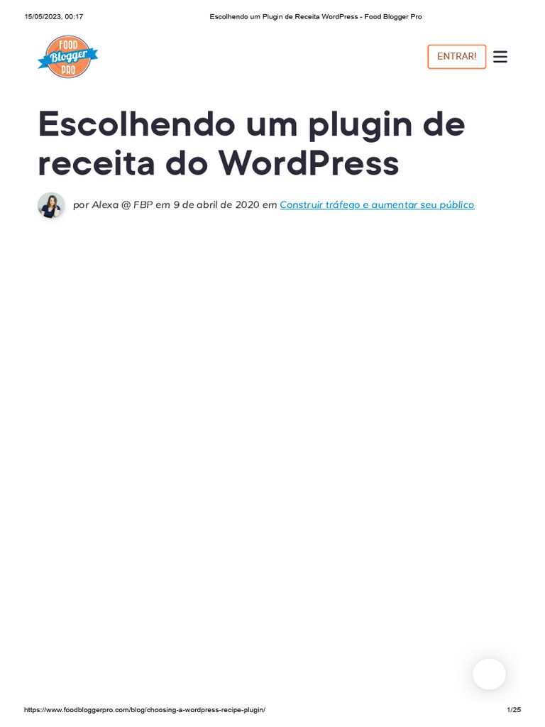 Escolhendo Um Plugin de Receita WordPress - Food Blogger Pro | PDF | Plug-in (informática ...
