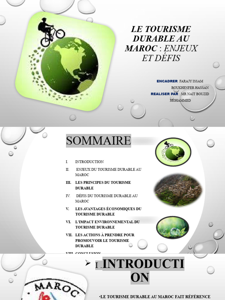 LE TOURISME DURABLE AU MAROC | PDF | Environnement naturel | Tourisme