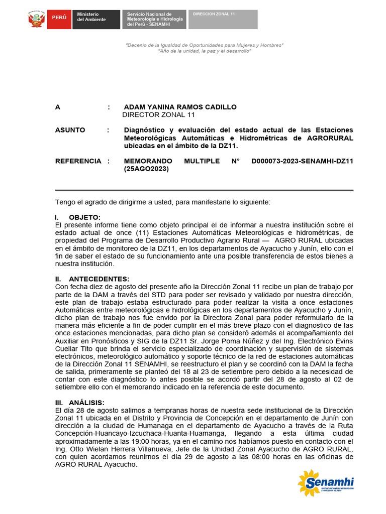 Infor Tecnico-R184-2023-Dz11-Sbc | PDF | Perú | Agricultura