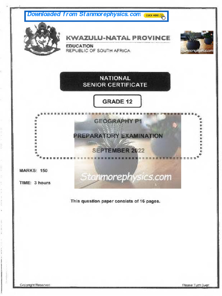Geography Grade 12 SEPT 2022 P1 and Memo | PDF | Atmosphere Of Earth ...