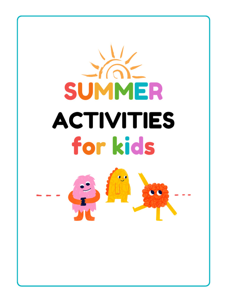 Kids Summer Activity Book | Download Free PDF | Zoology