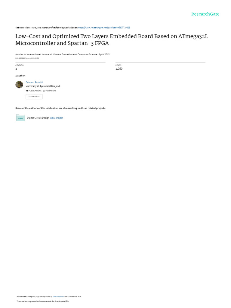 Low-Cost and Optimized Two Layers Embedded Board B | PDF | Microcontroller | Analog To Digital ...
