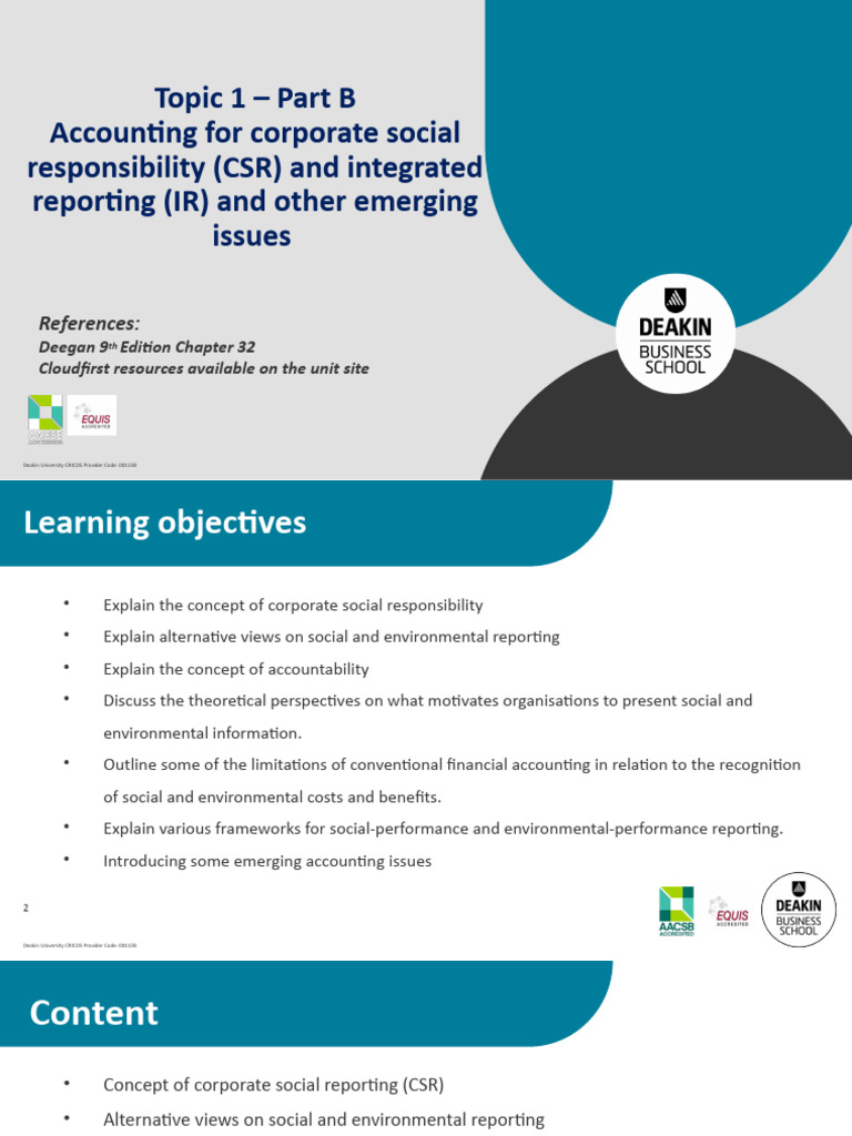 MAA363 - Week1 - Topic 1B - CSR, IR, and Emrging Accounting Issues ...