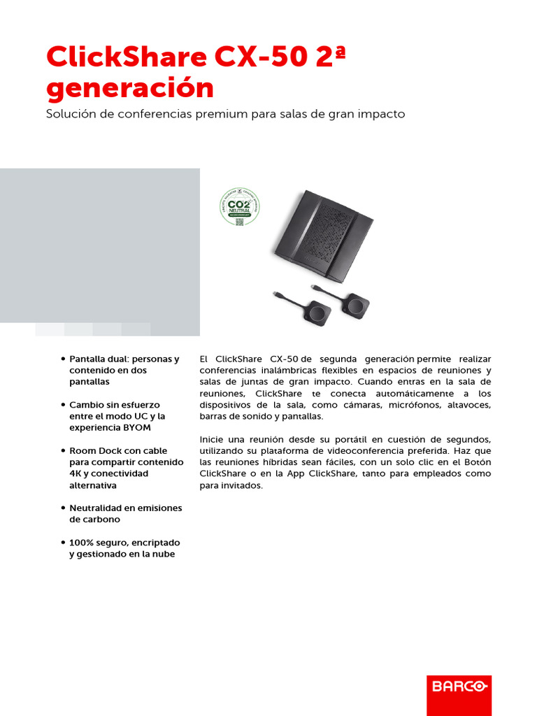 ClickShare CX-50 2 - Generaci-N - Es - 1709653108.9524248 | PDF | USB ...