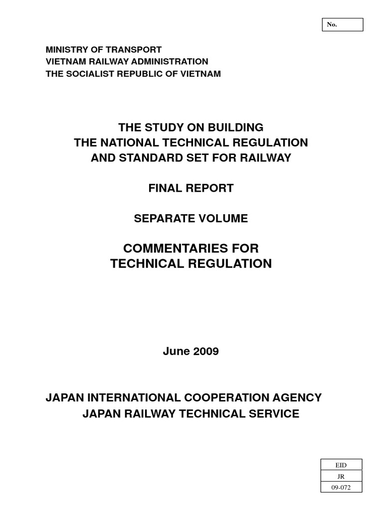 The Study On Building The National Technical Regulation and Standard ...