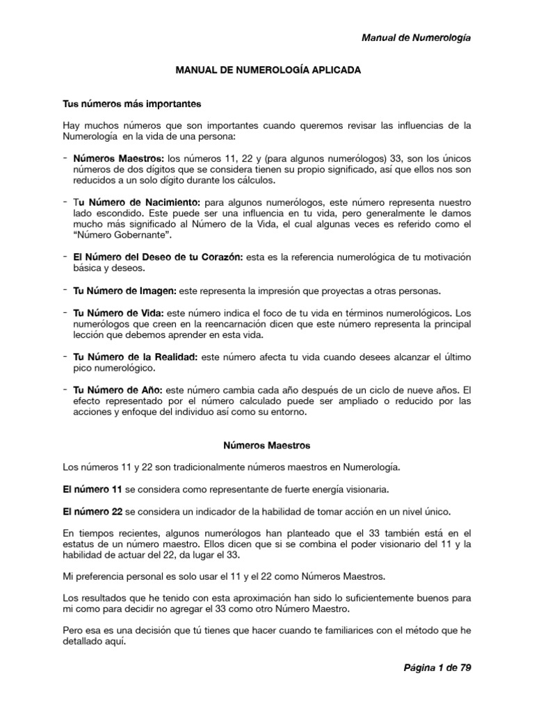 Manual de Numerología | PDF | Amor | Creatividad