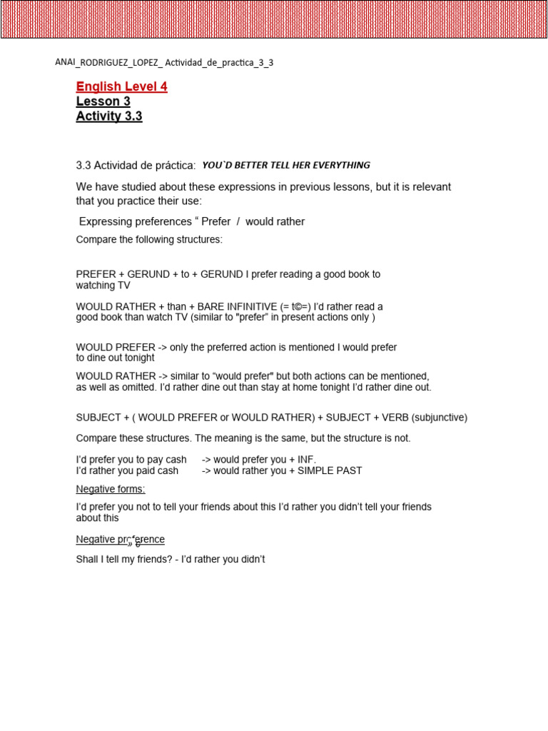 ANAI - RODRIGUEZ - LOPEZ - Actividad - de - Practica - 3 - 3 | PDF | Linguistic Morphology | Grammar