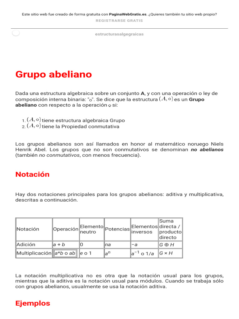 Grupo Abeliano | PDF | Grupo (Matemáticas) | Módulo (Matemáticas)