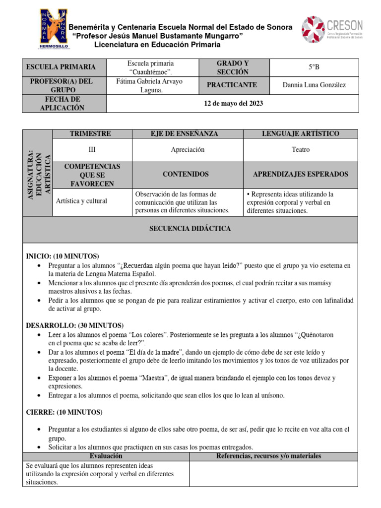 UA III. Act 2 Planeación Didáctica | PDF | Maestros | Educación primaria