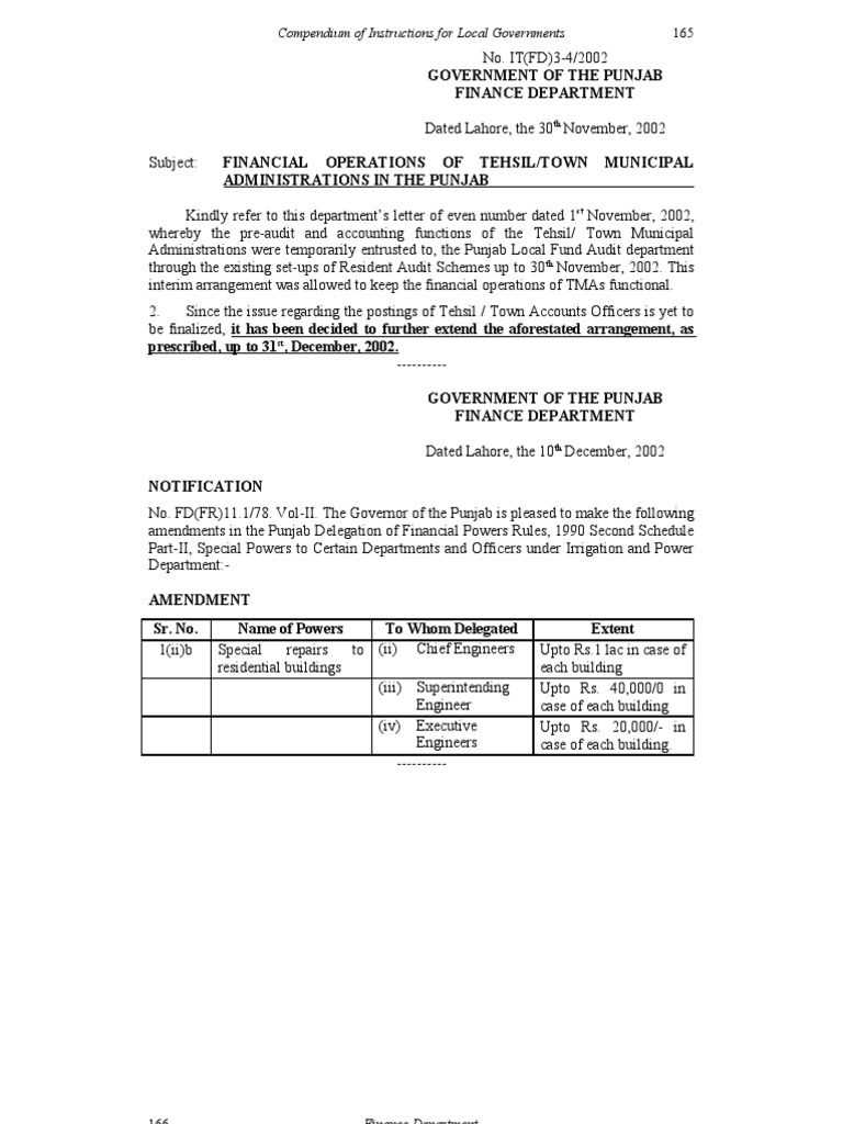 Finance Department Notifications-2003 (165-204) | PDF | Local ...
