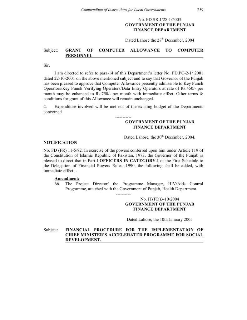 Finance - Department Notifications 2005 (259-322) | PDF | Auditor's ...