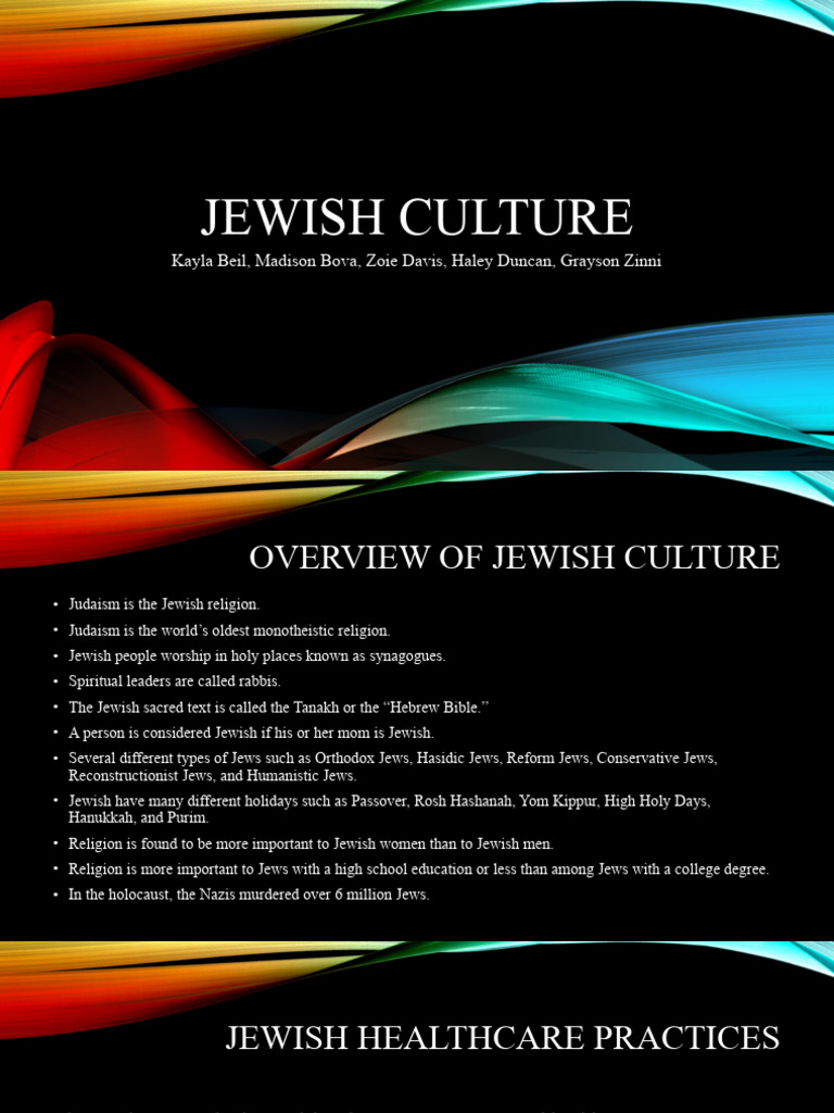 Culture Project Health Assessment | PDF | Jewish Holidays | Jews And ...