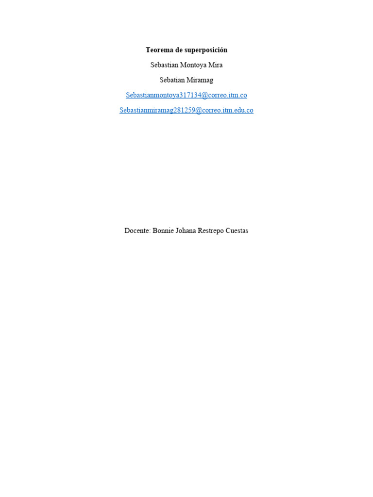 Lab6. Superposición | PDF | Red eléctrica | Resistencia Eléctrica y Conductancia