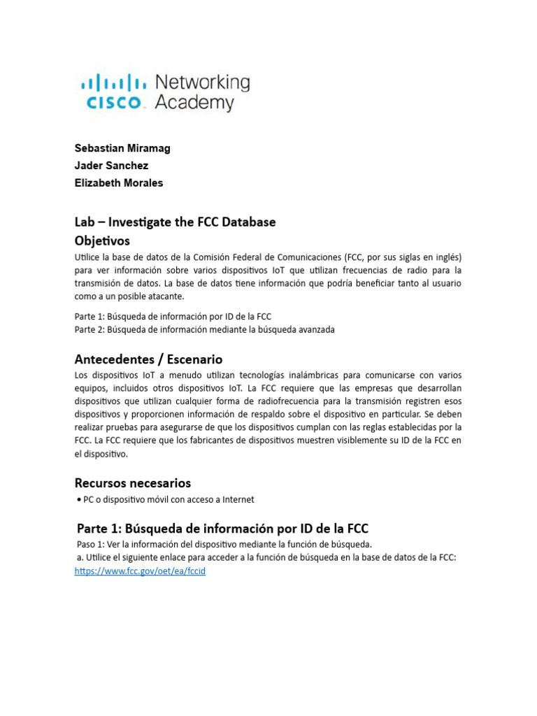 3.2.1.4 Lab - Investigate The FCC Database | PDF | Internet de las ...