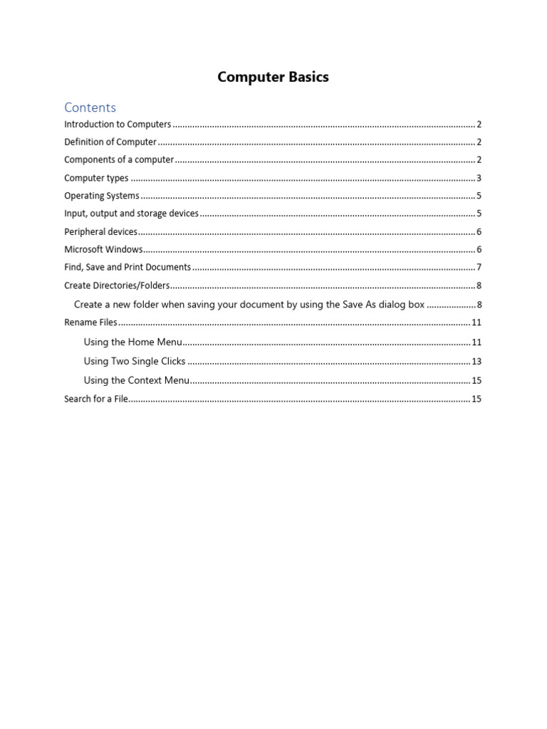 Computer Basics | PDF | Tablet Computer | Laptop