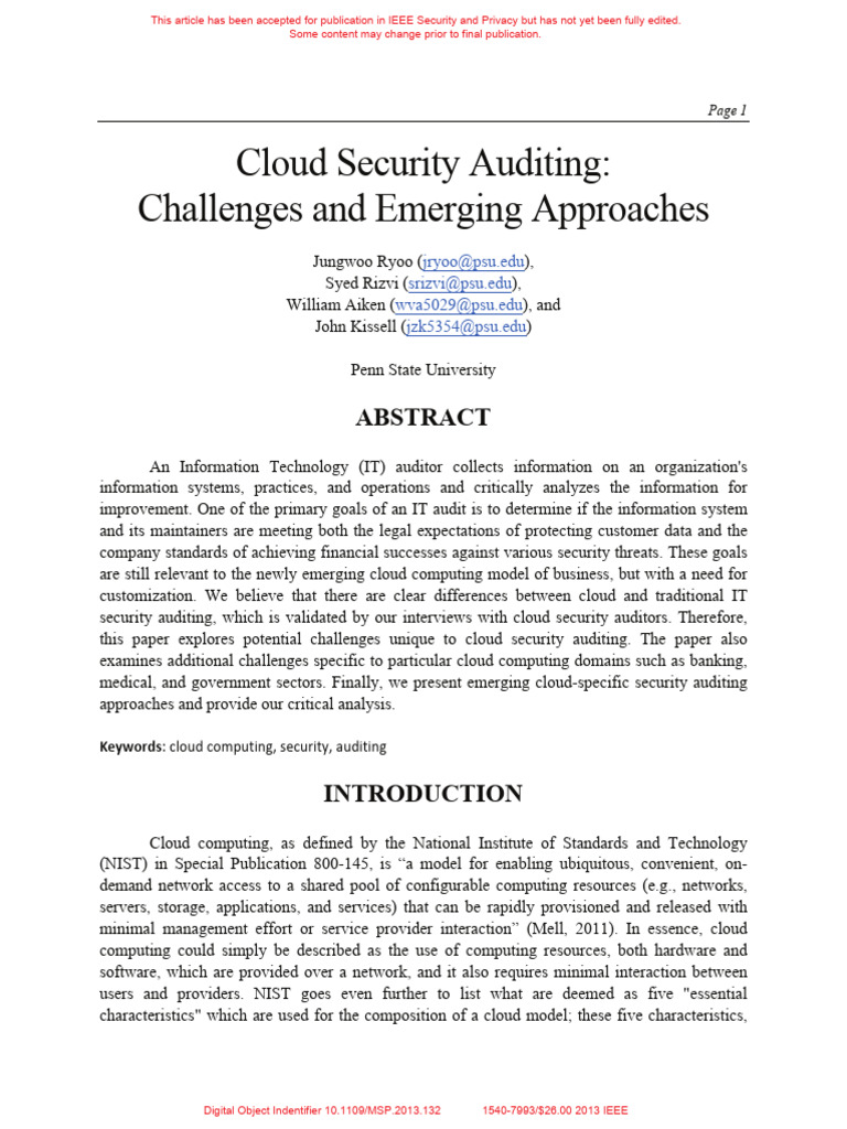 Ryoo 2014 | PDF | Cloud Computing | Computer Security