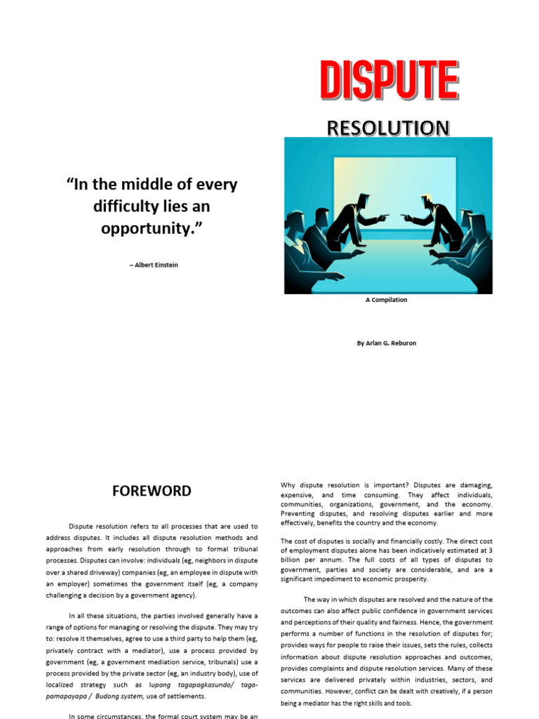 Dispute-1-6 | PDF | Conflict (Process) | Conflict Resolution