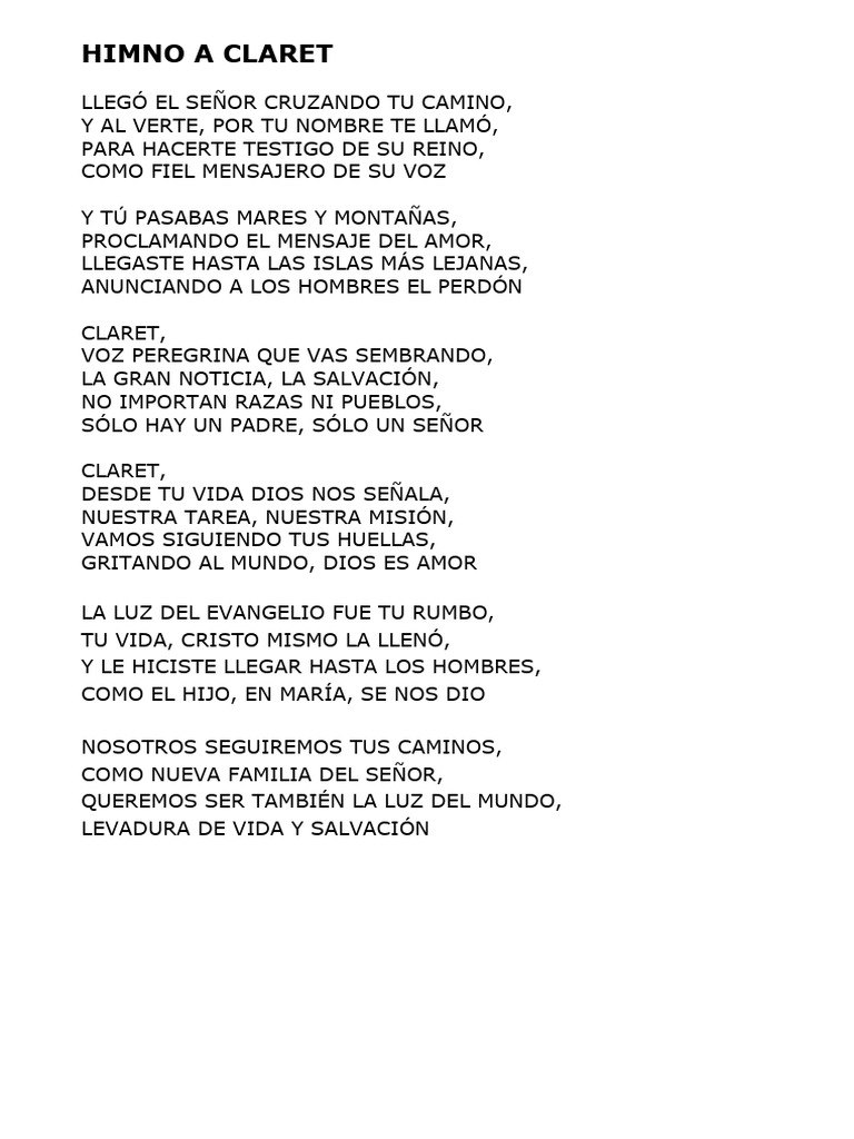 Himno A Claret | PDF