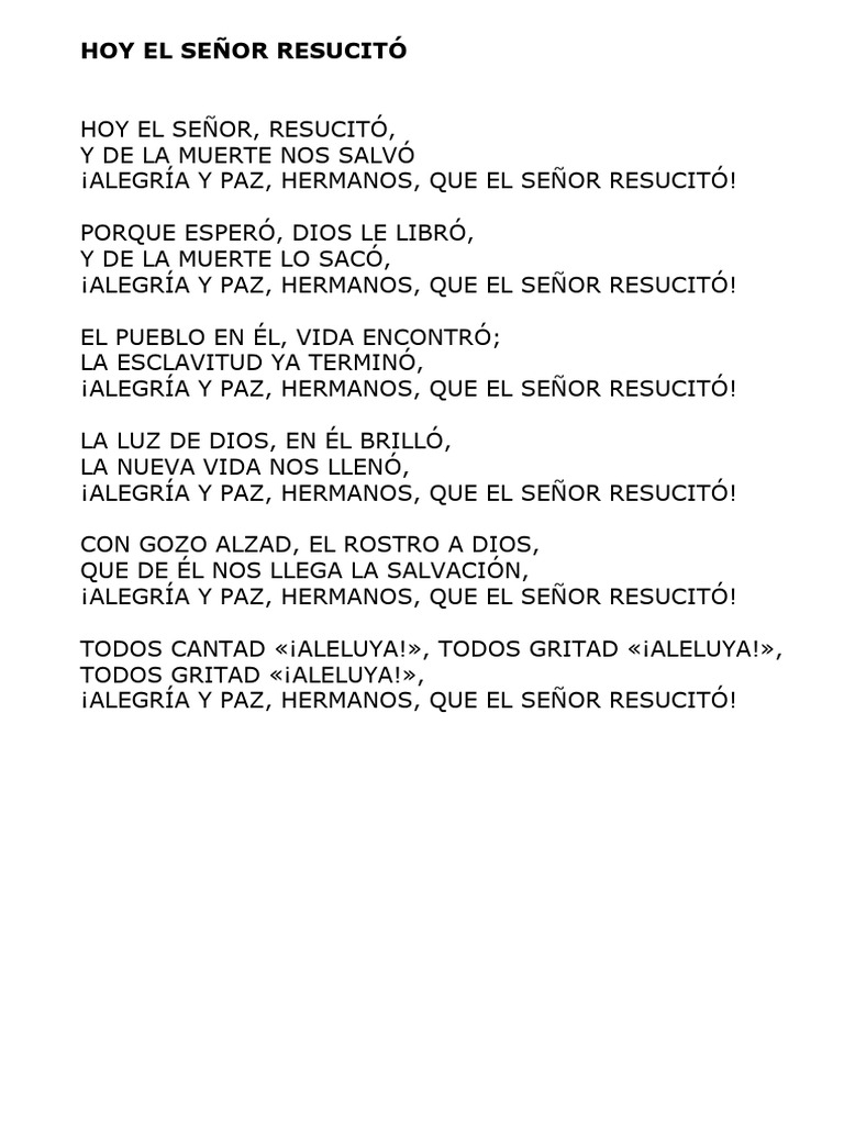 Hoy El Señor Resucitó | PDF