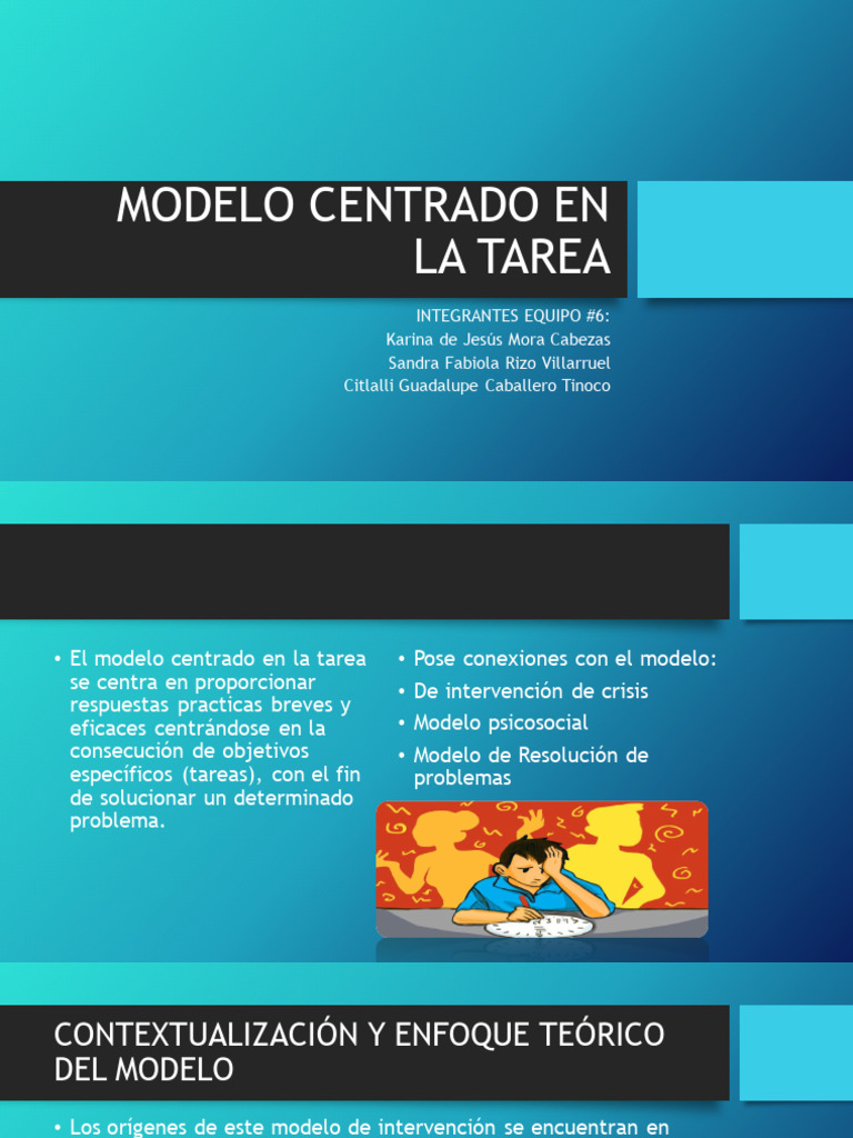 Modelo Centrado en La Tarea 2 | PDF | Trabajo Social | Evaluación