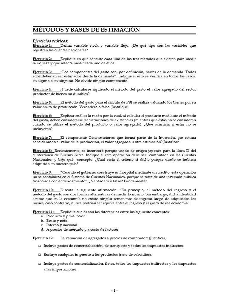 Guia Métodos y Bases. SCN | Descargar gratis PDF | Subvención | Impuestos