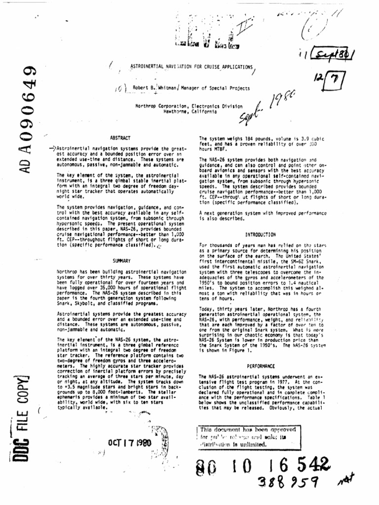 Aerospace Engineers' Navigation Guide | PDF | Inertial Navigation ...