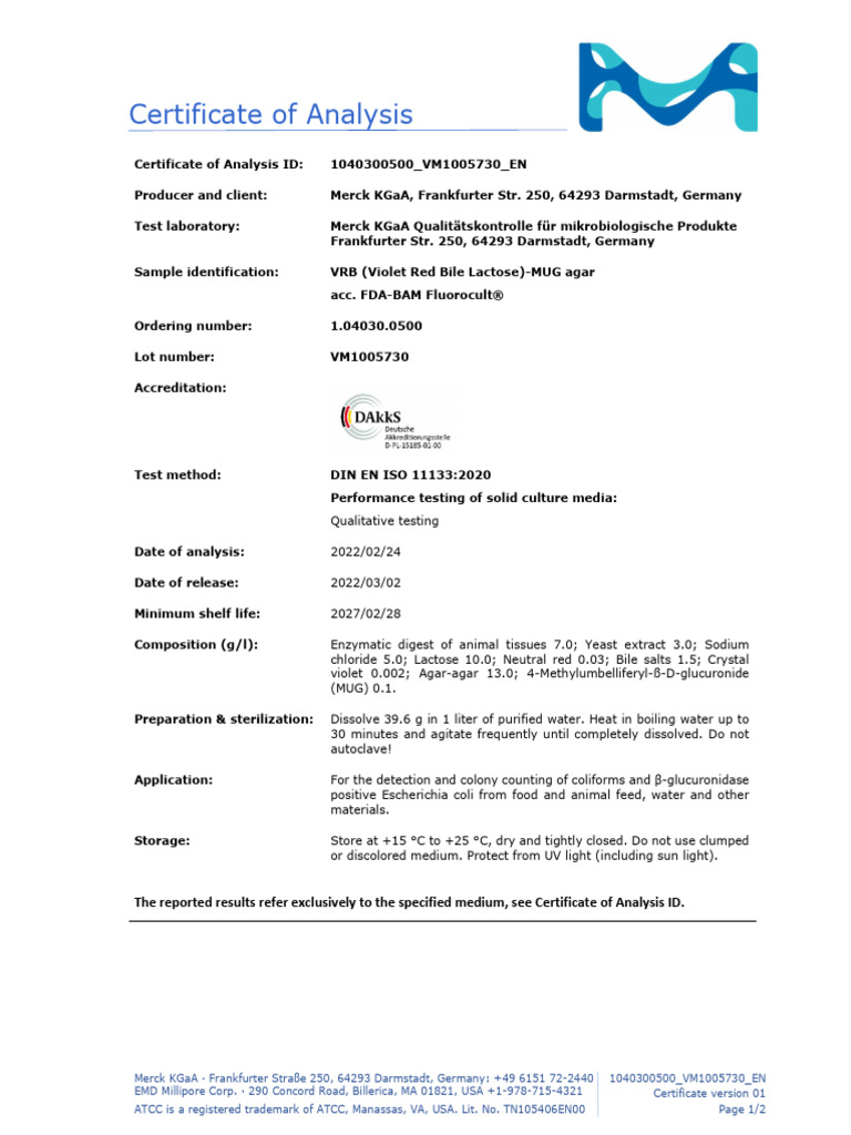 A-04 VRB-MUG LT VM1005730 | PDF | Microbiology
