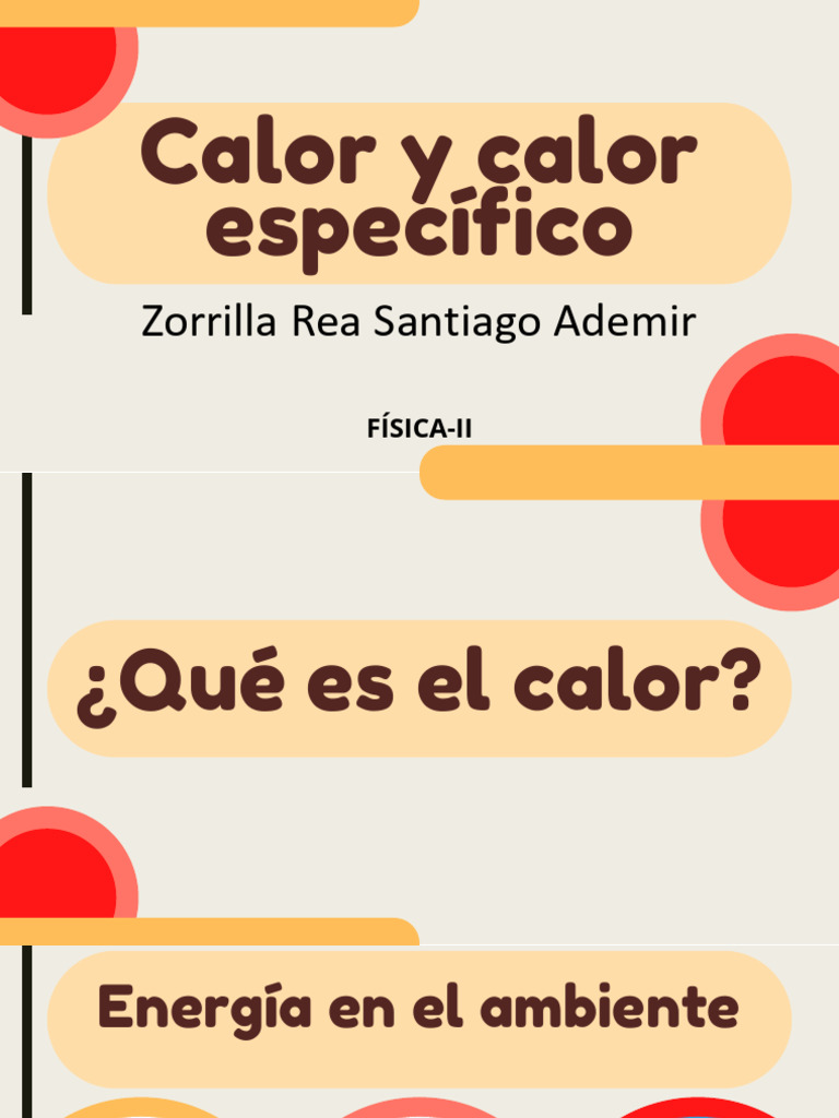 Calorimetría y Calor Específico | PDF | Calor | Temperatura
