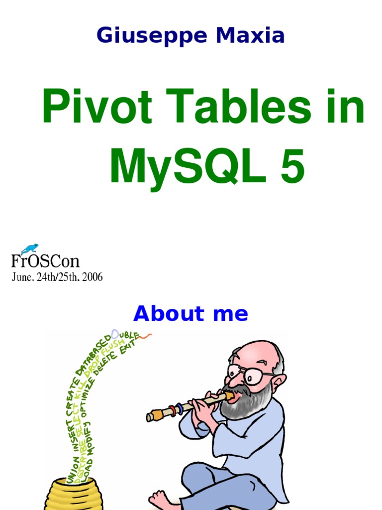 MySQL 5 Pivot Tables Explained | PDF | Computers