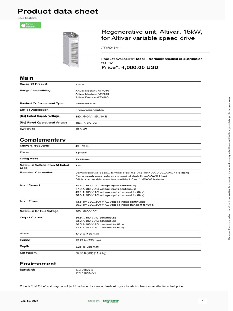 Schneider Electric_Altivar-320-Variable-Frequency-Drive-VFD_ATVRD15N4 ... Schneider Electric_Altivar-320-Variable-Frequency-Drive-VFD_ATVRD15N4 ...