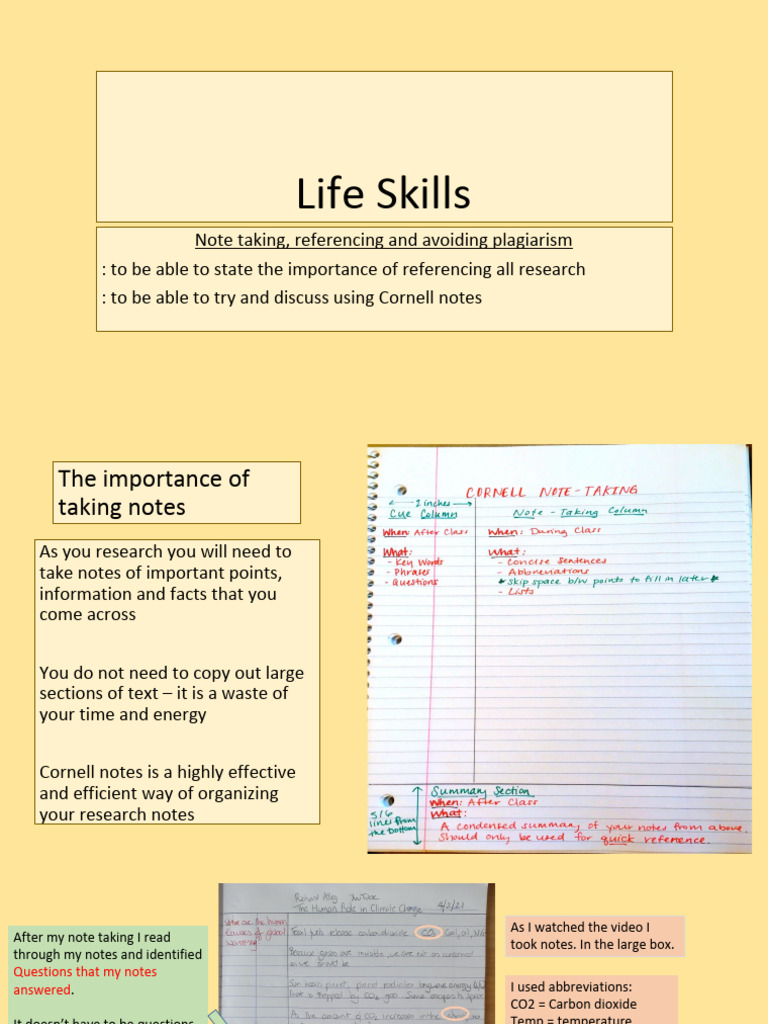 Effective Note Taking & Avoiding Plagiarism | PDF | Plagiarism